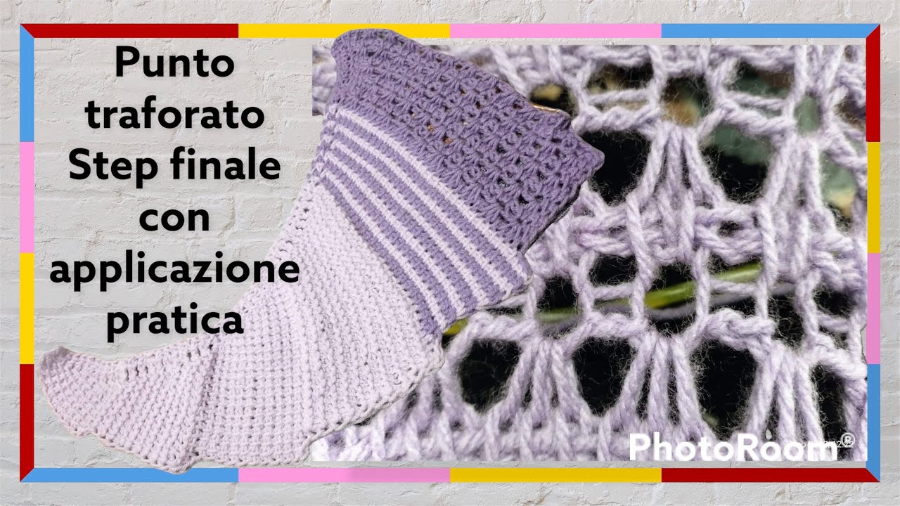 #tunisiancrochet punto traforato applicazione pratica 3 di 3 ...