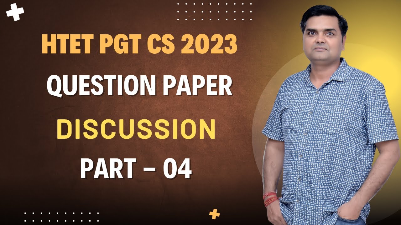 HTET PGT Computer Science 2023 Question Paper SOLVED | Detailed ...