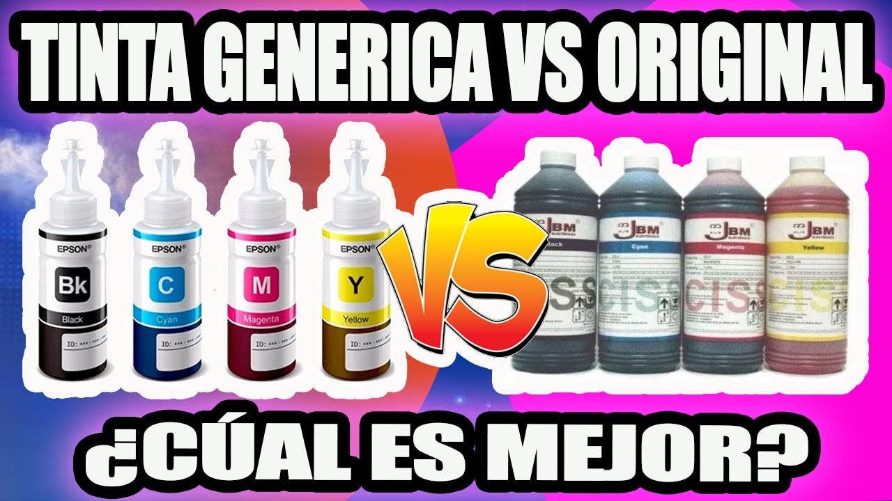DIFERENCIA DE TINTA GENÉRICA y original - YouTube