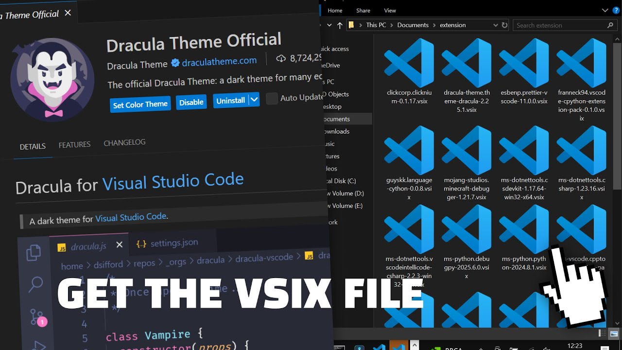 How to get Visual Studio Code extension as vsix file in Visual Studio ...