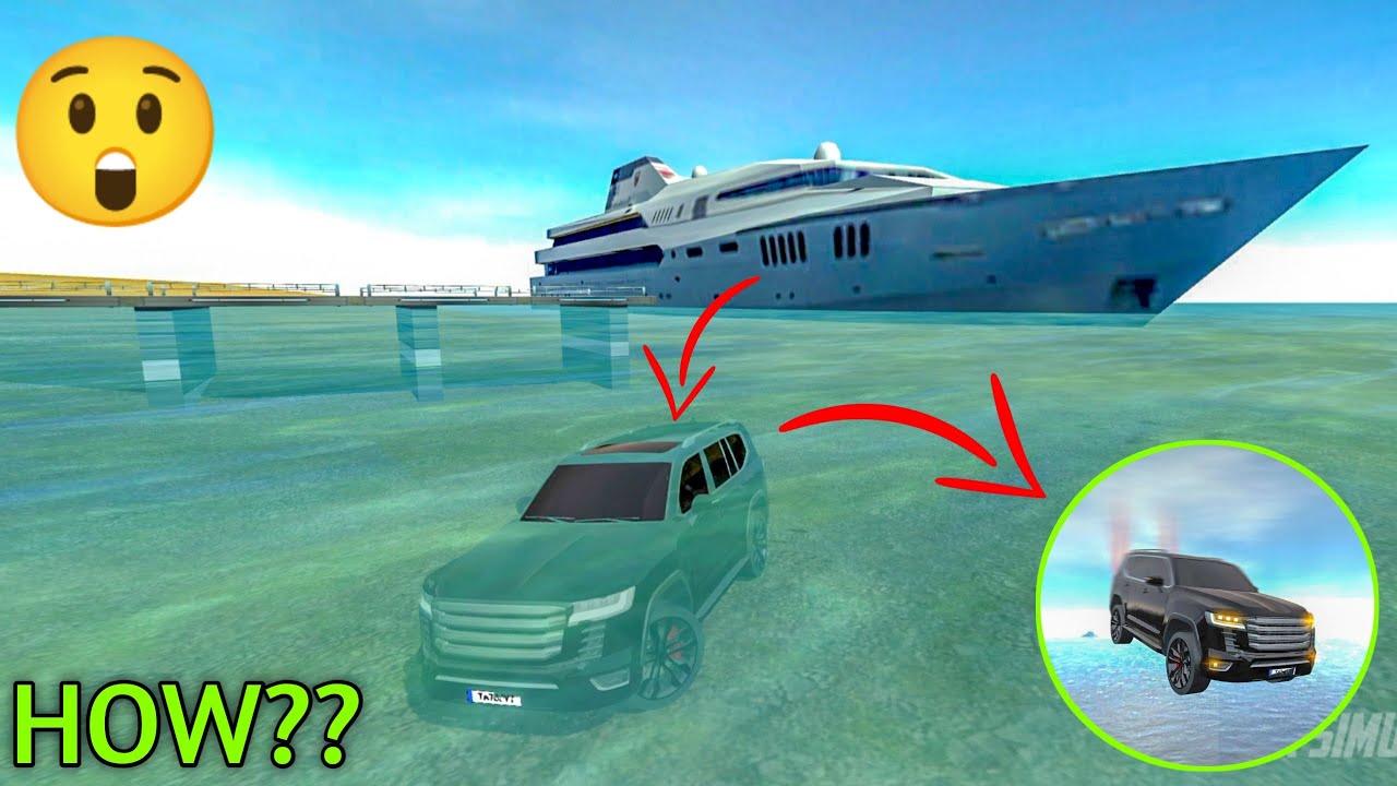 Car Simulator 2 - Car Under Ship😱 Reaching the end of the map - Toyota ...