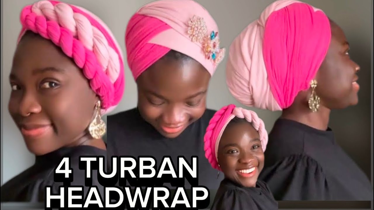4 Ways To Tie Quick & Easy Headwrap || Turban Tutorial - YouTube