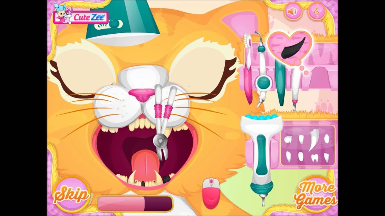 Doctor Video Game- Precious Kitty Dentist- CuteZee.com - YouTube