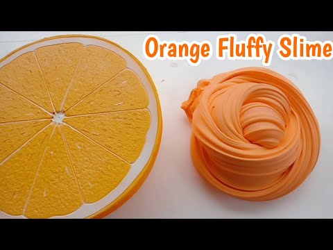 Cara membuat Orange Fluffy Slime Tutorial - YouTube