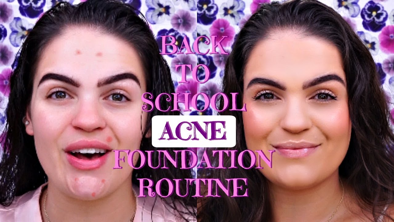 BTS DRUGSTORE Acne Foundation Routine - YouTube
