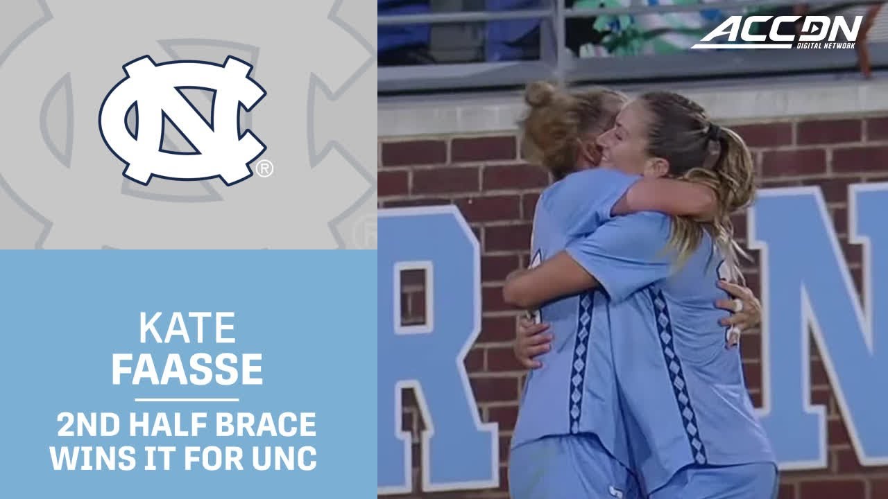 North Carolina Advances Thanks To Kate Faasse's 2nd Half Brace - YouTube