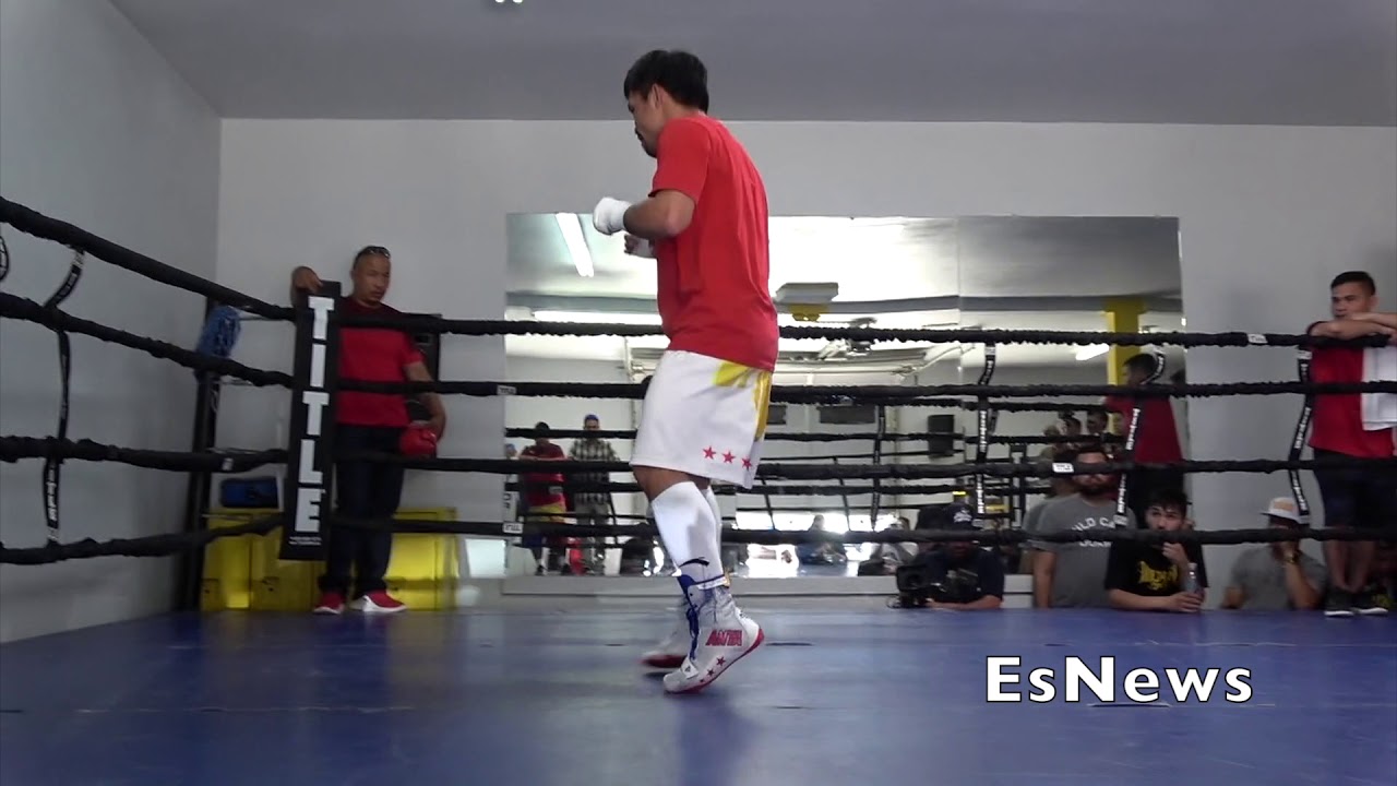 Manny Pacquiao on point speed footwork shadow boxing Boxing - YouTube