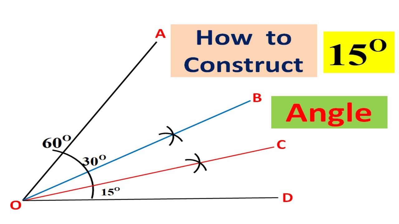 How to draw 15 degree angle 📐 - YouTube