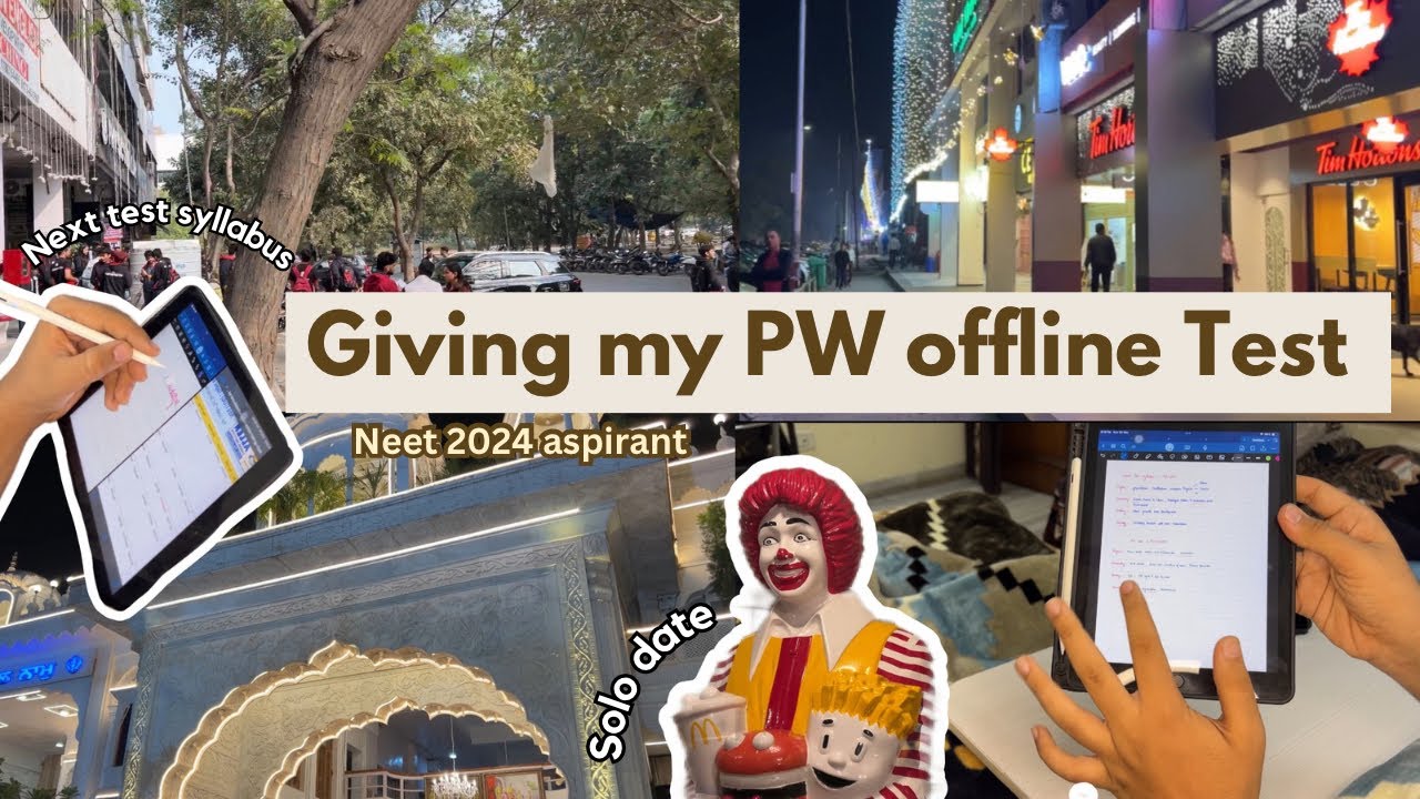 Giving my first PW offline test 🍃 l solo dates , next test , neet study ...