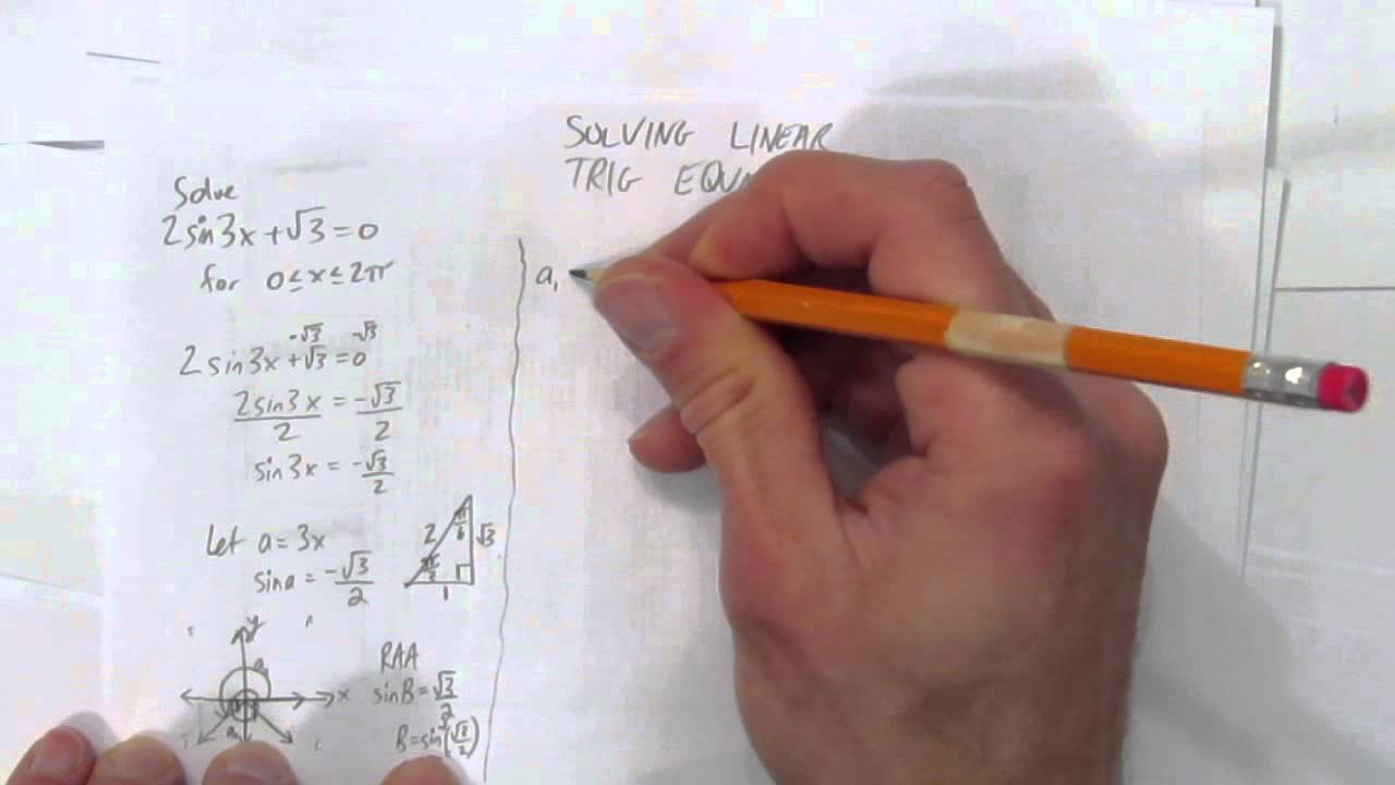 SOLVING LINEAR TRIG EQUATIONS - YouTube
