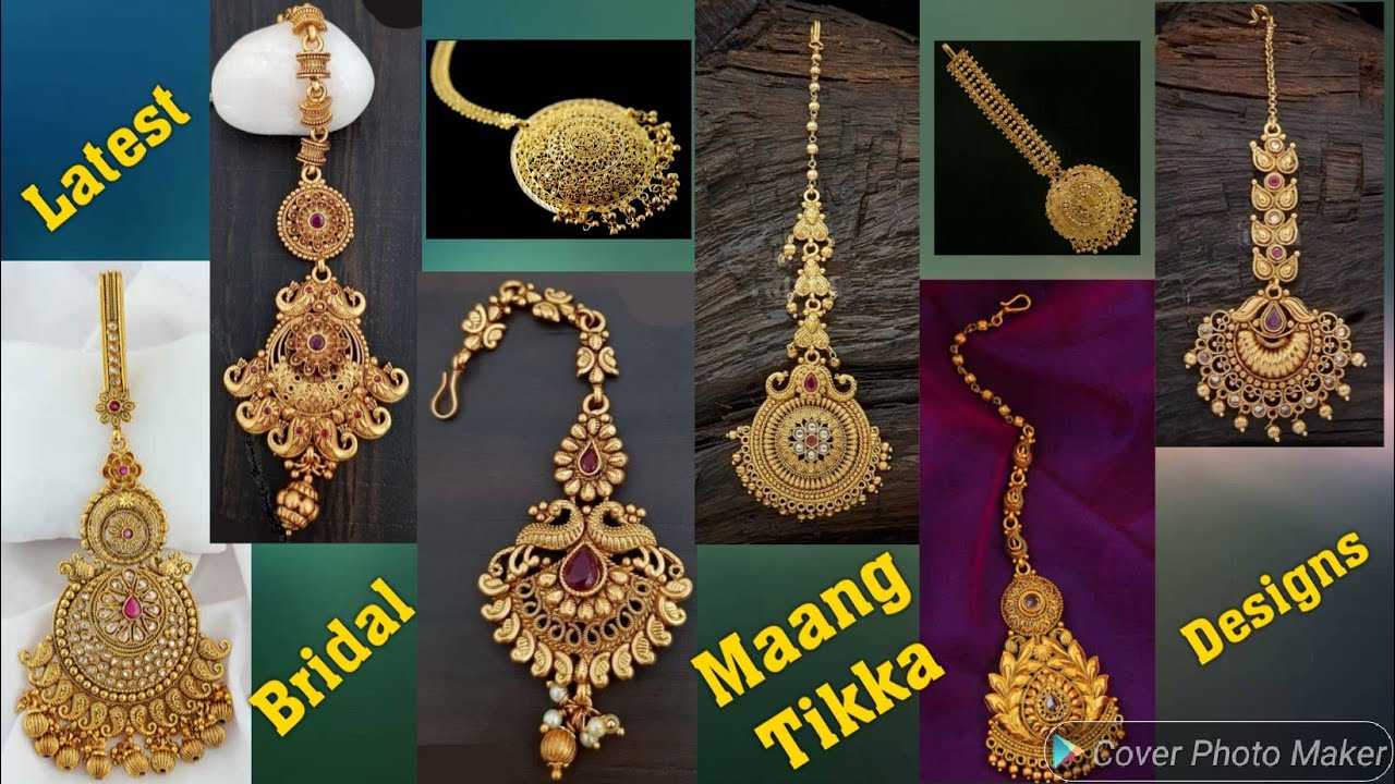 Latest Gold Maang Tikka Designs//light weight maang Tikka Designs ...
