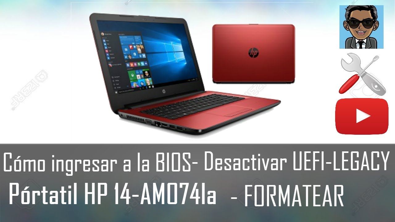 Cómo ingresar a la BIOS Pórtatil HP 14 para FORMATEAR [Fácil & Rápido] Cómo BOOTEAR - YouTube