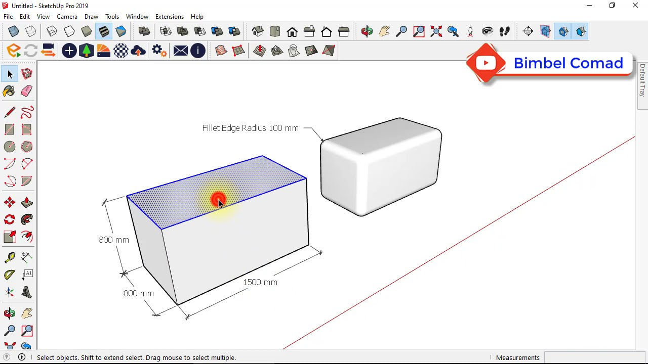 Sketch Up Jurus Fillet Edge 3D tanpa Plugin YouTube Sketch Up Jurus Fillet Edge 3D tanpa Plugin YouTube