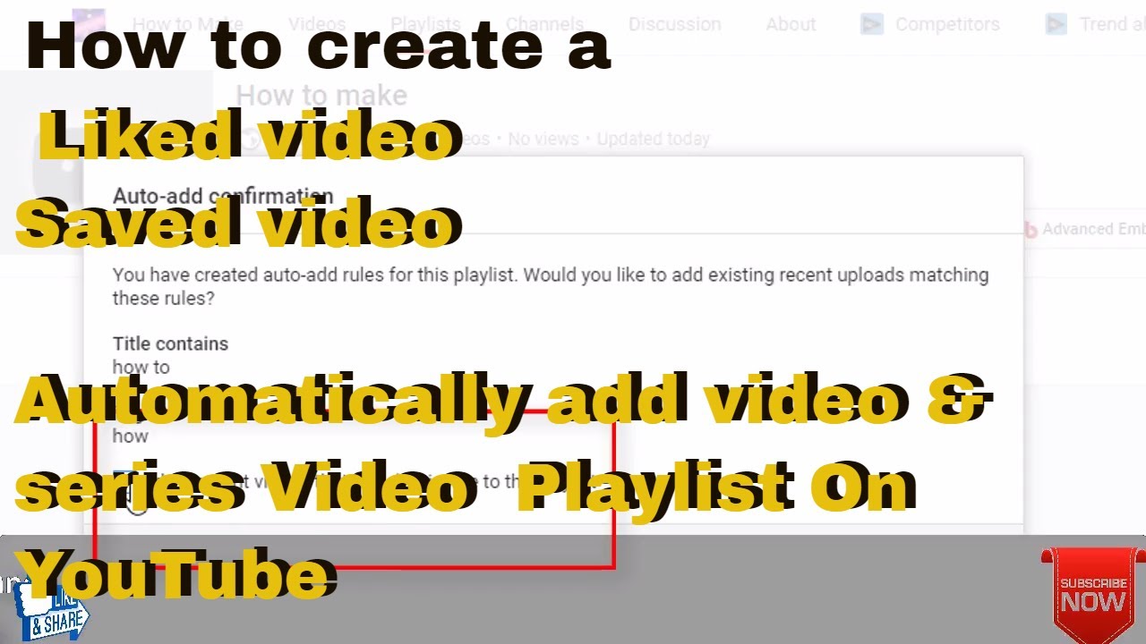How to create a Liked video,Saved video,Automatically add video ...