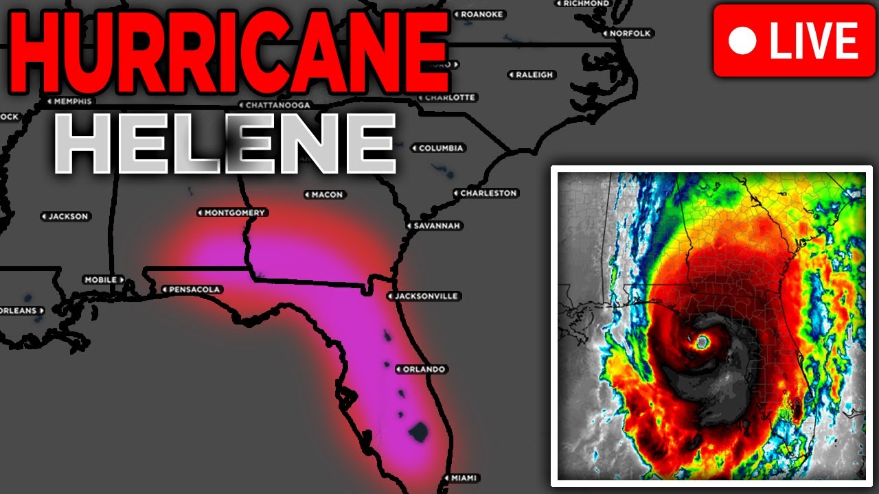 🔴ONGOING - HURRICANE HELENE LANDFALL COVERAGE - CHASERS ON THE GROUND ...