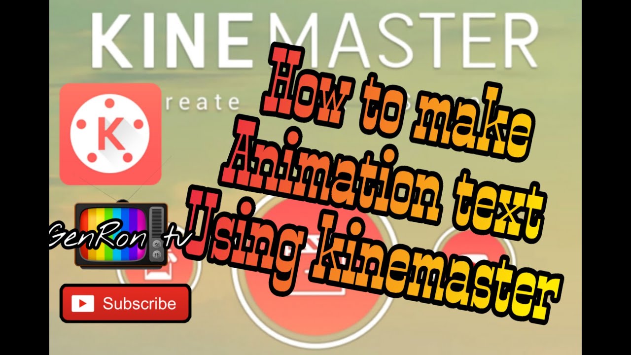 How to make Animation text using Kinemaster. - YouTube