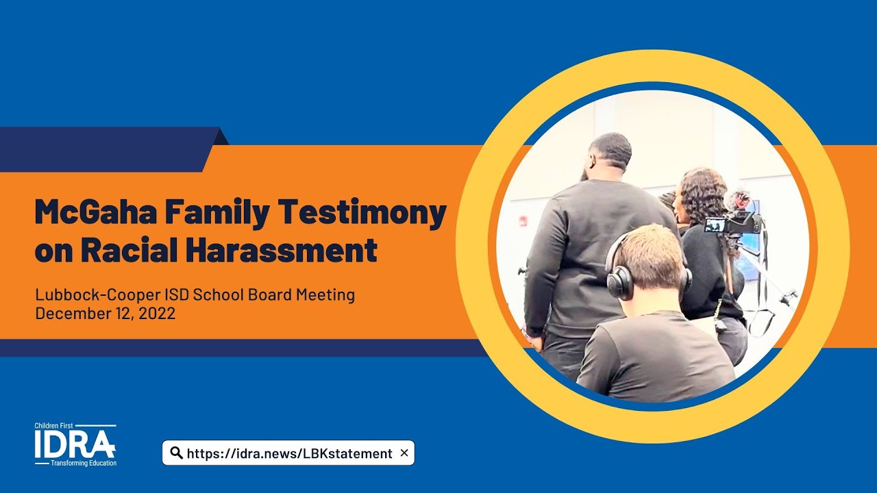McGaha Family Testimony on Racial Harassment at School - YouTube
