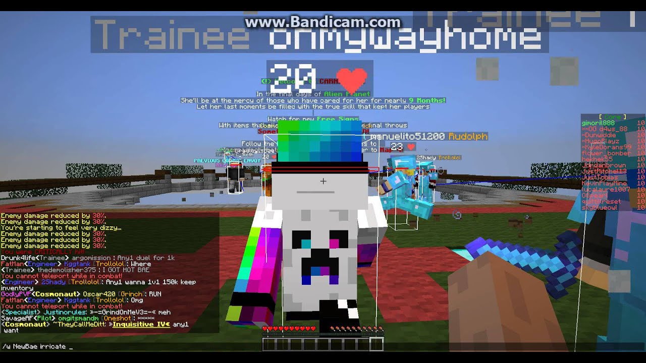 Irraticate using kill-aura anti-knockback and fly hacks - YouTube