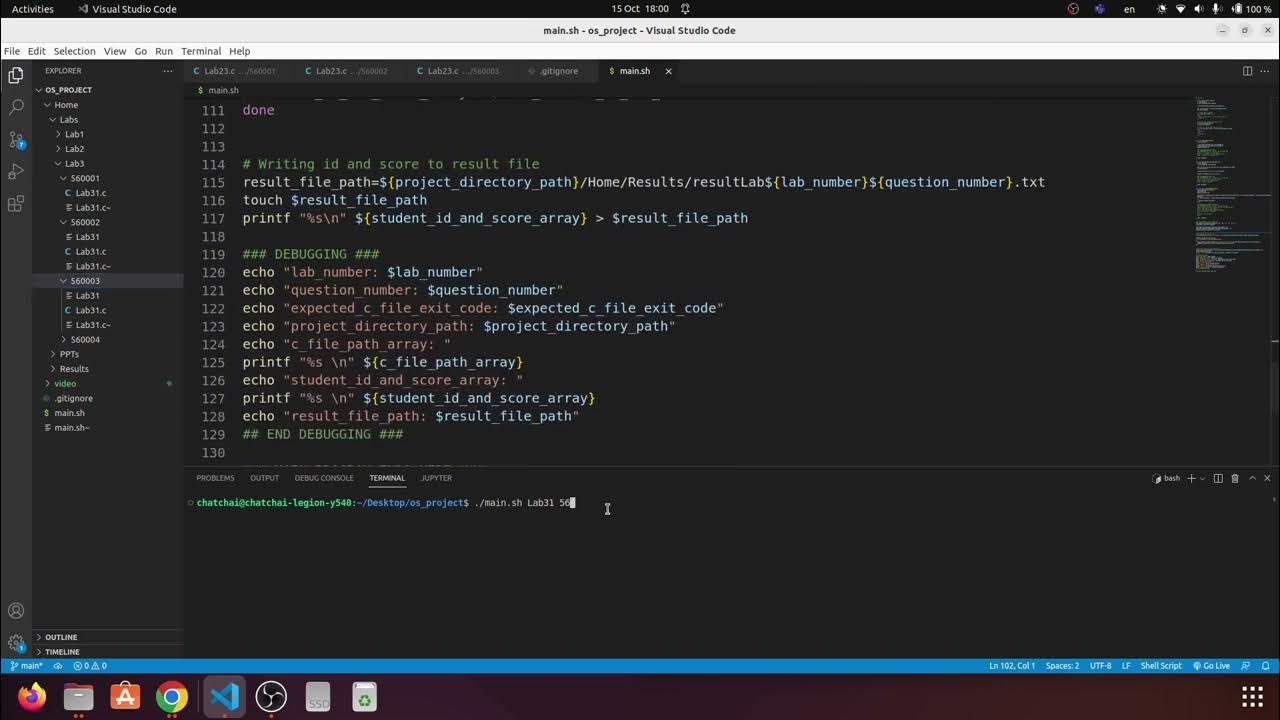Operating System Shell Script Project 1/2022 - YouTube