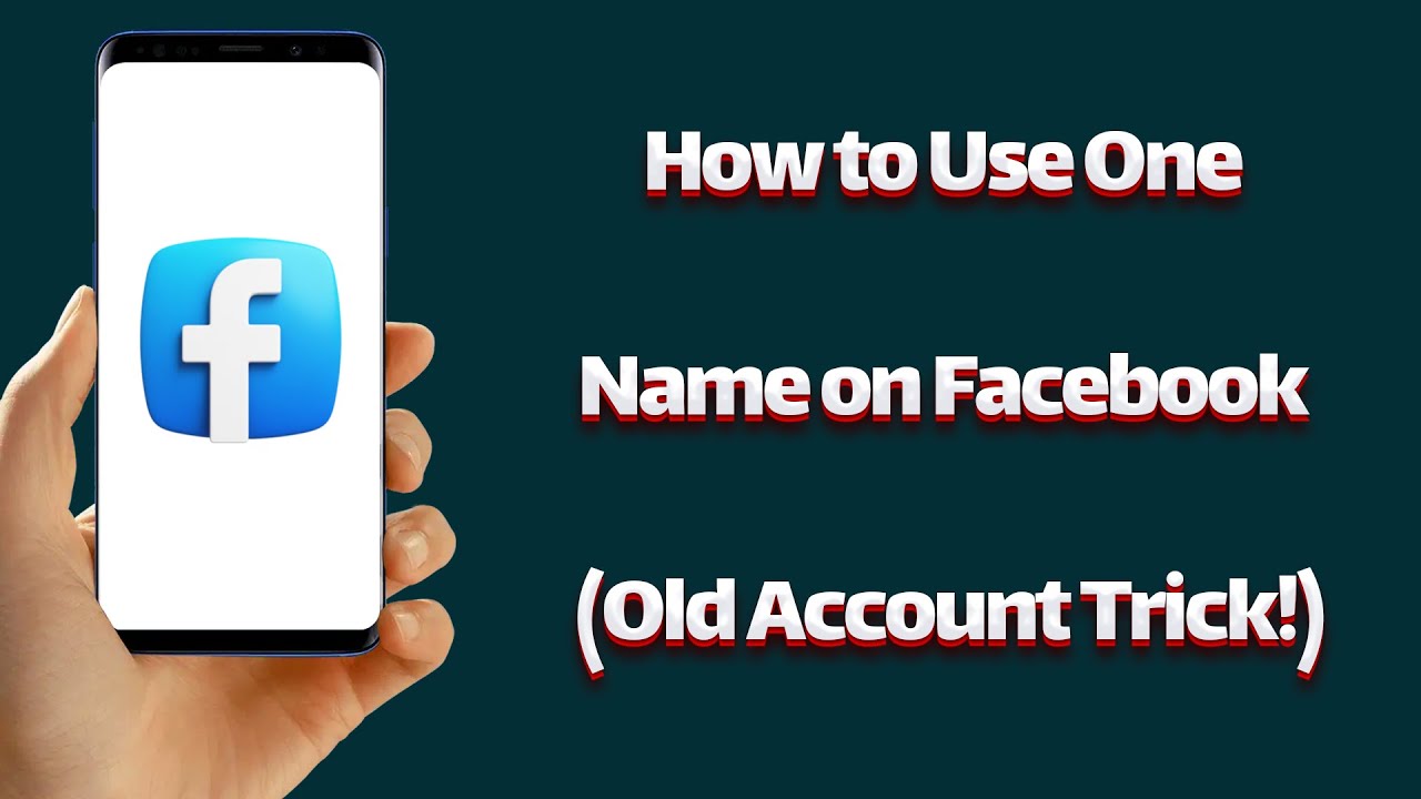 How to Use One Name on Facebook Full Tutorial - YouTube