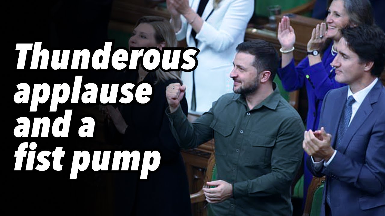 Thunderous applause and a fist pump - YouTube