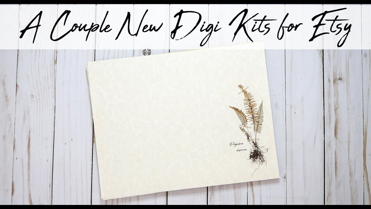 A Couple New Digi kits for Etsy - YouTube