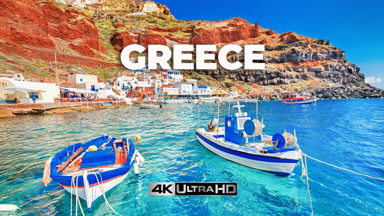 FLYING OVER GREECE 4K Ambient Drone Film + Music for beautiful ...