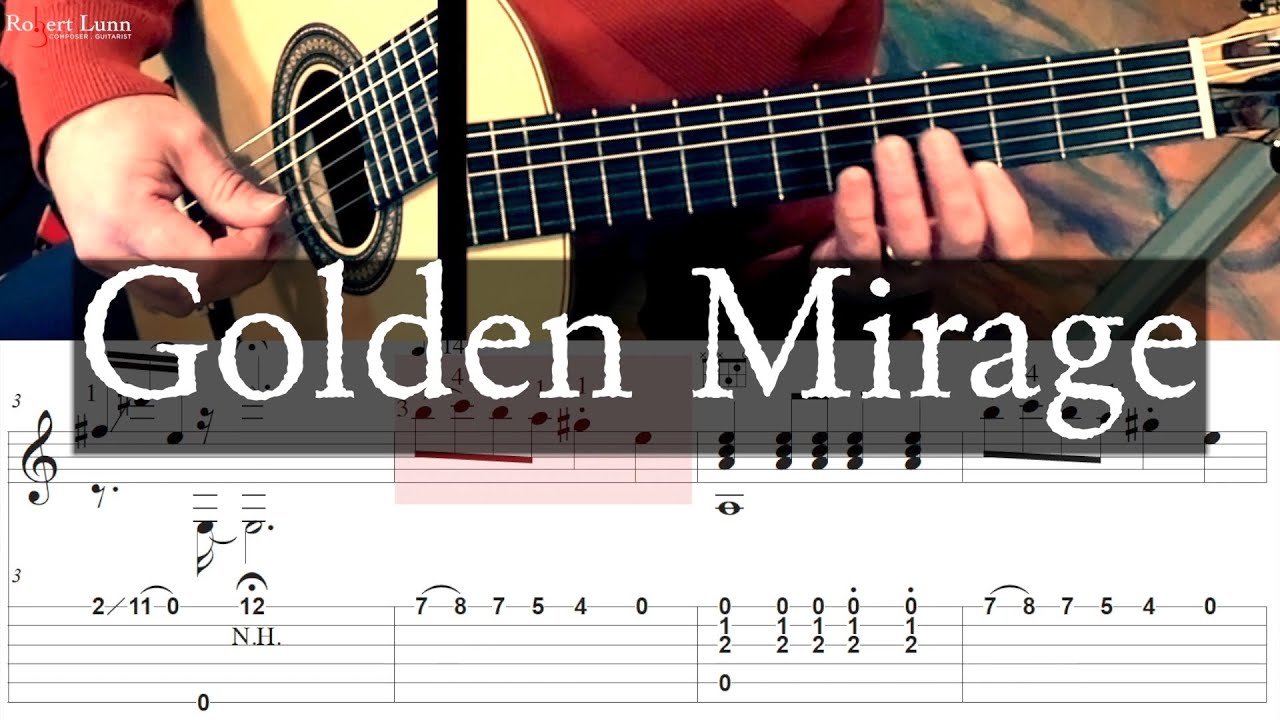 Golden Mirage - Full Tutorial with TAB - Classical Guitar - YouTube