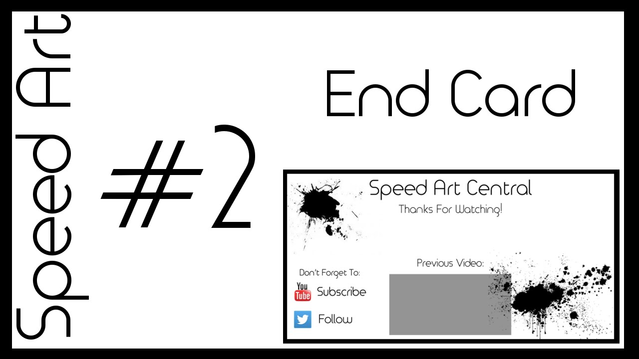 End Card Speed Art - YouTube