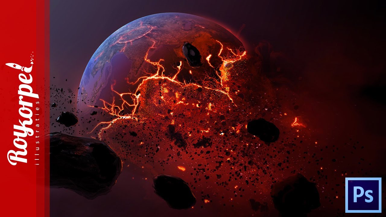 Dead Planet - Photoshop speedart - time-lapse + WALLPAPER - YouTube