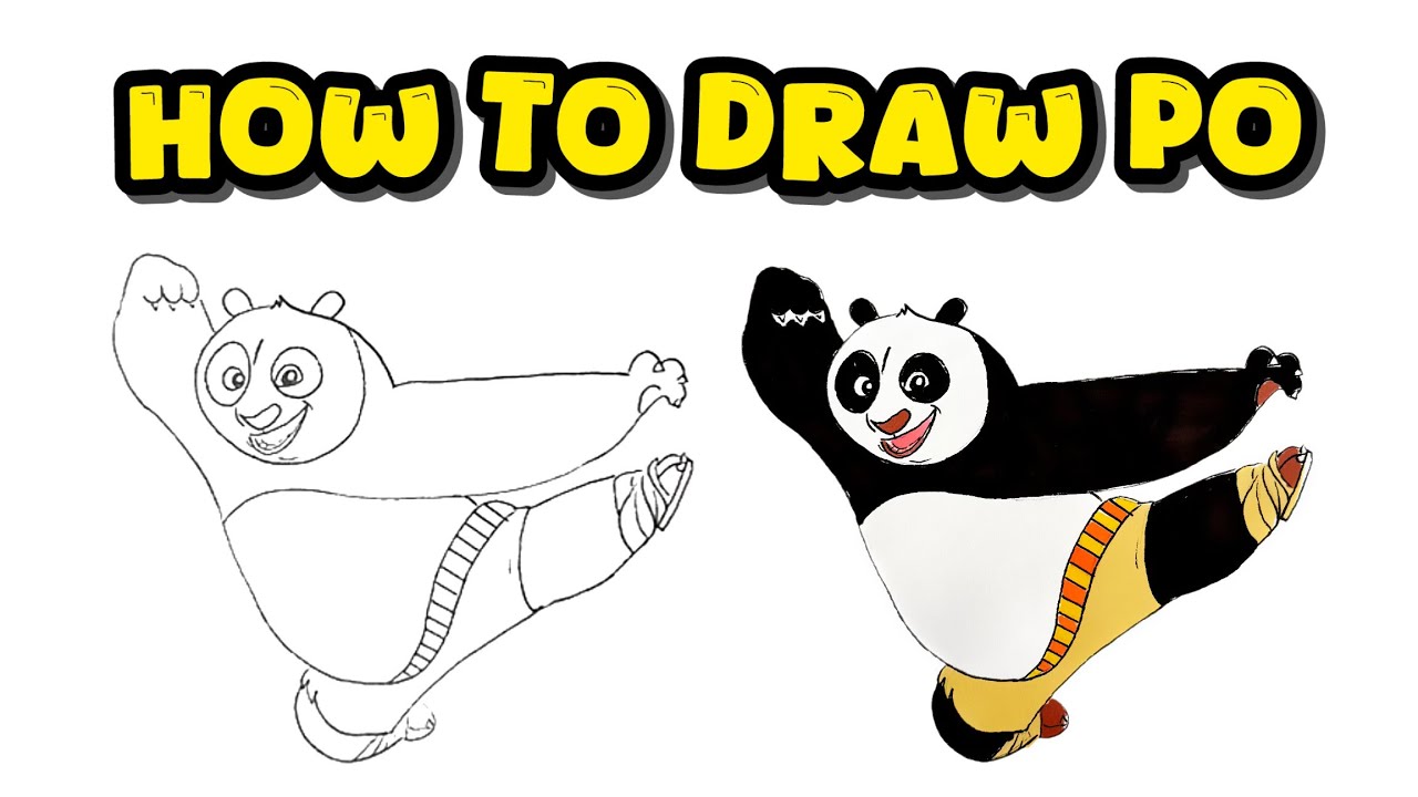 How to Draw Master Po Ping from Kung Fu Panda Easily – Simple Art ...
