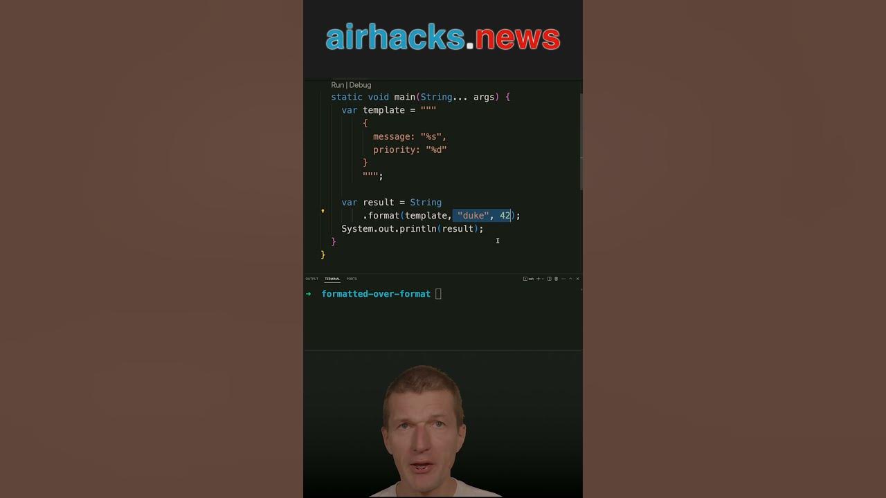 Formatted Over Format Java Shorts Coding Airhacks Youtube
