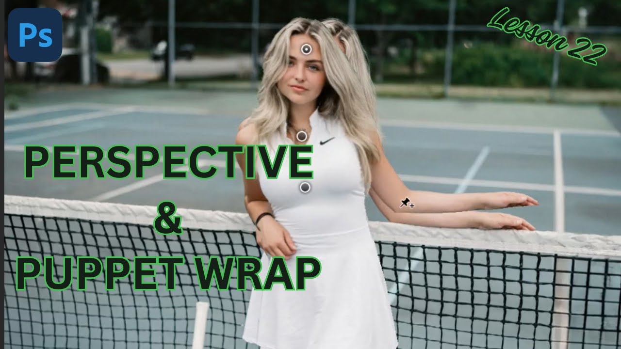perspective warp & Puppet wrap photoshop | Lesson 22 - YouTube