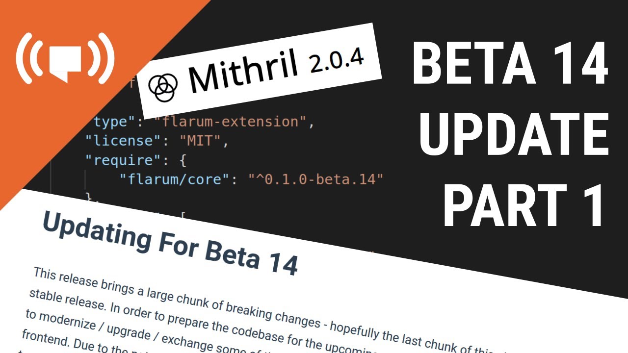 Flarum live coding - Updating extensions for beta 14 - YouTube