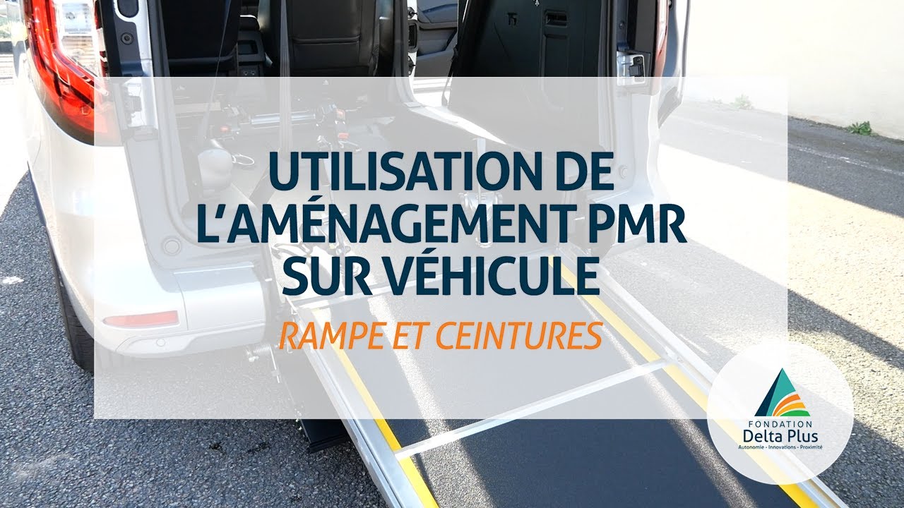 Tutoriel d'utilisation d'un véhicule TPMR - Rampe et ceintures - YouTube