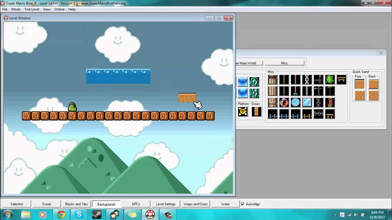 SMBX Level Editor Tutorial | The Basics | Backgrounds & Water - YouTube