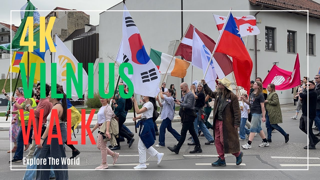 【4K】 Lithuania Vilnius Walk - Traditional Parade of Happiness of the ...