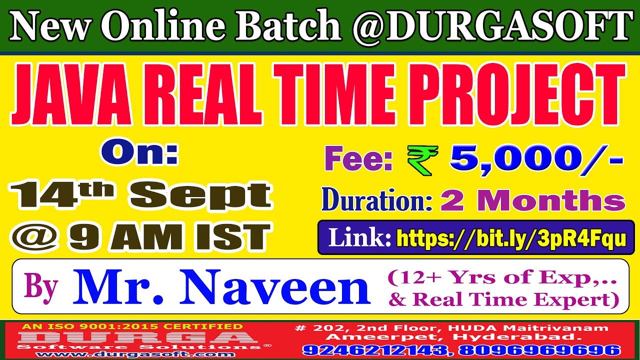 Java Real Time Project Online Training Durgasoft Youtube