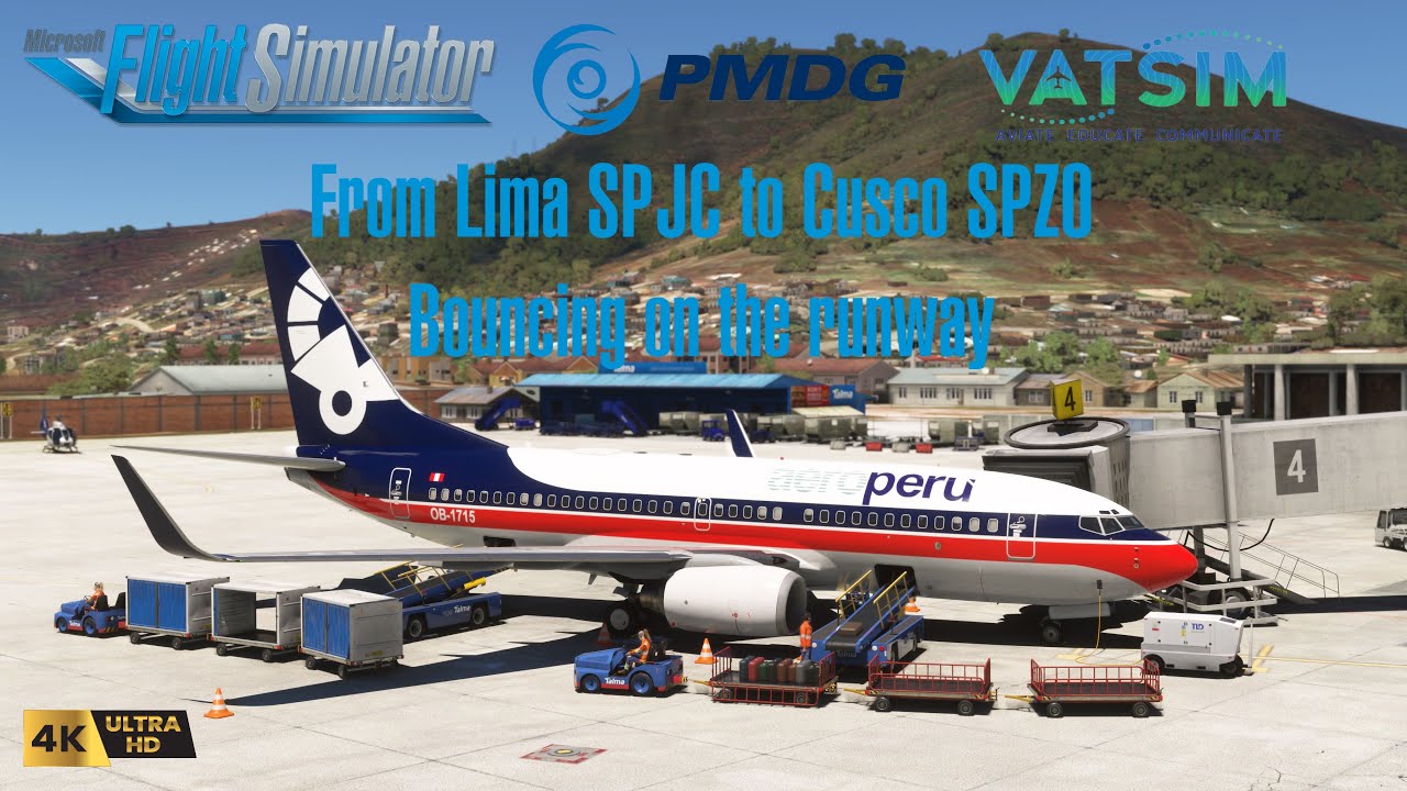 [VATSIM+FS2CREW VOICE] Bouncing on Runway - Cusco Perú SPZO - YouTube