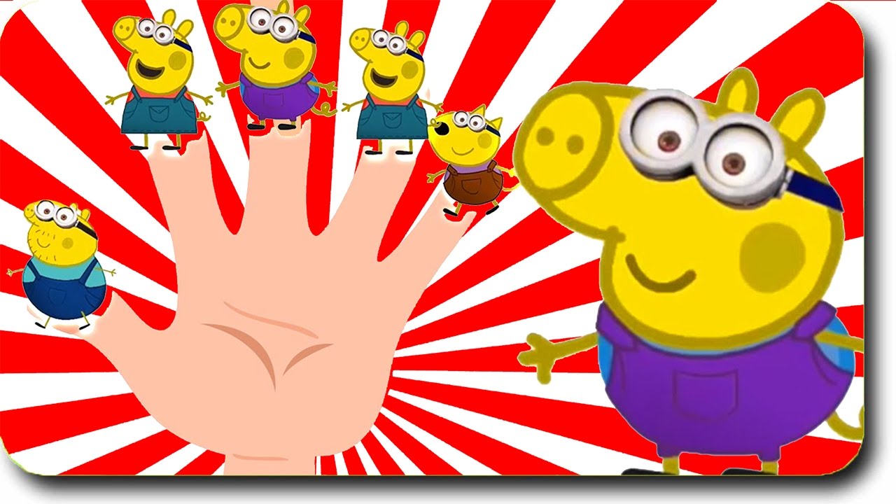 Peppa Pig Finger Family Nursery RhymeS - YouTube