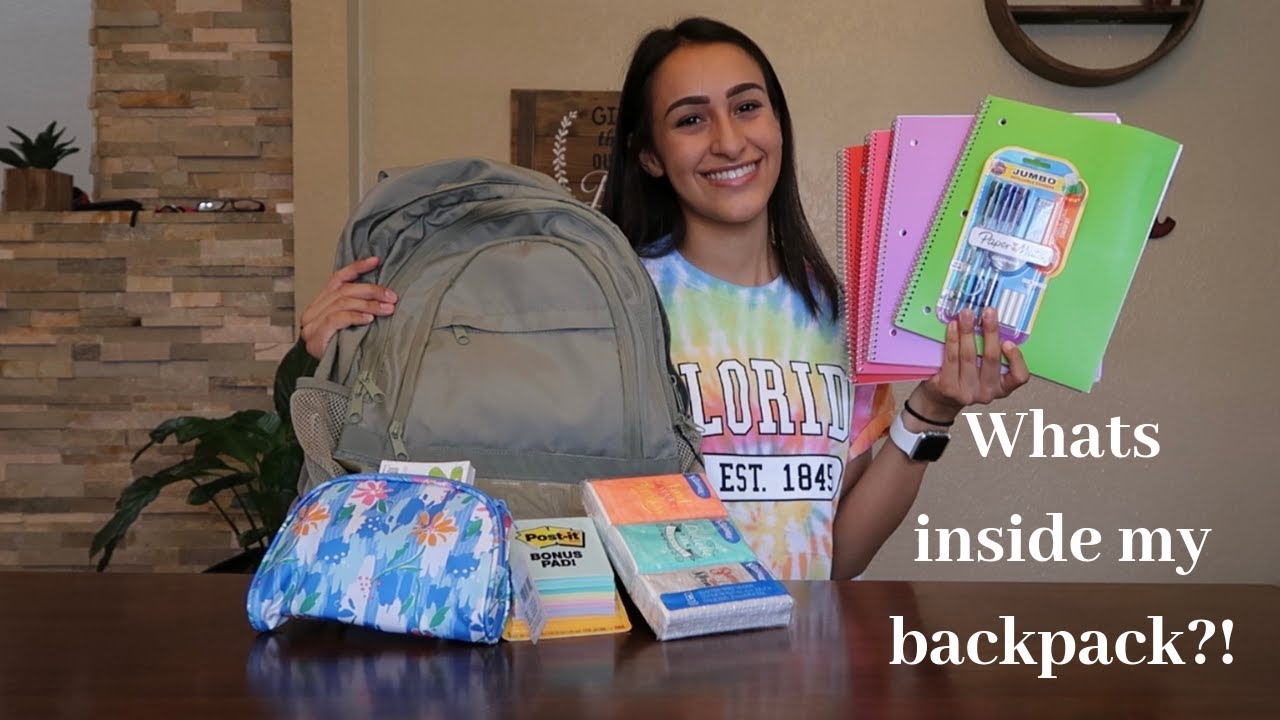 WHAT'S INSIDE MY BACKPACK/COOK WITH ME!! - YouTube