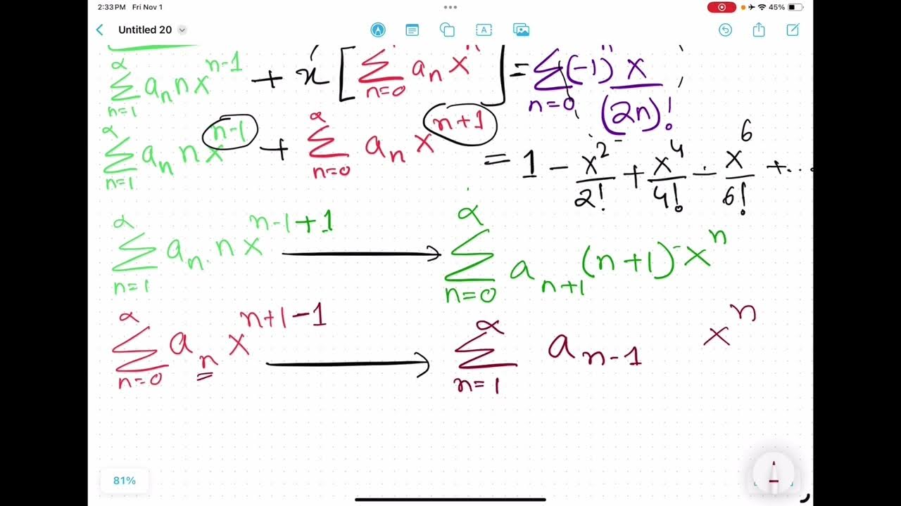 Power Series Solution for first order Non-homogeneous differential equation, Problem Chapter 4.1 ...