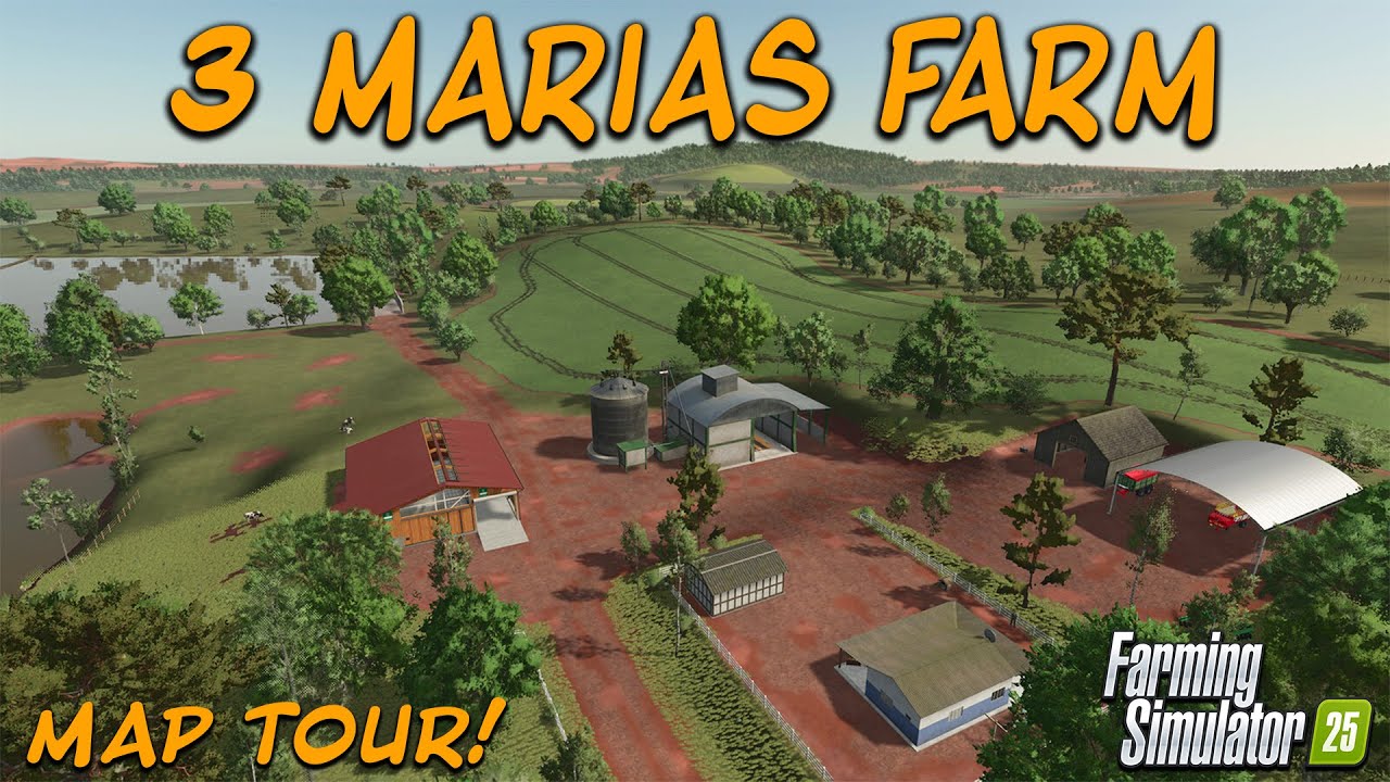 “3 MARIAS FARM“ NEW MAP TOUR! ON Farming Simulator 25 (Review) PS5 ...