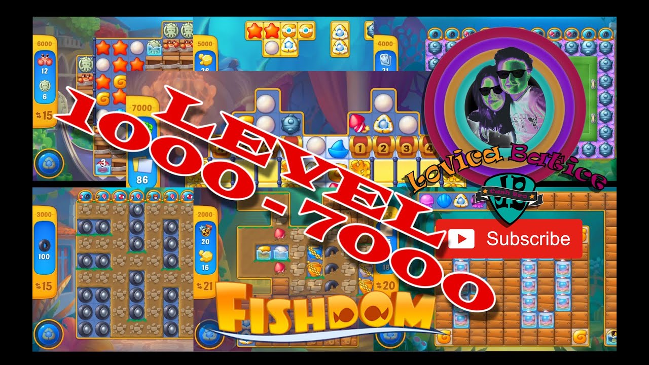 Fishdom Level 1000, 2000, 3000, 4000, 5000, 6000, 7000 - Gameplay - YouTube