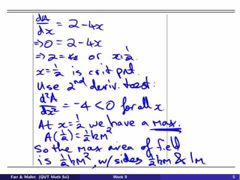 Differentiation - Optimisation - YouTube