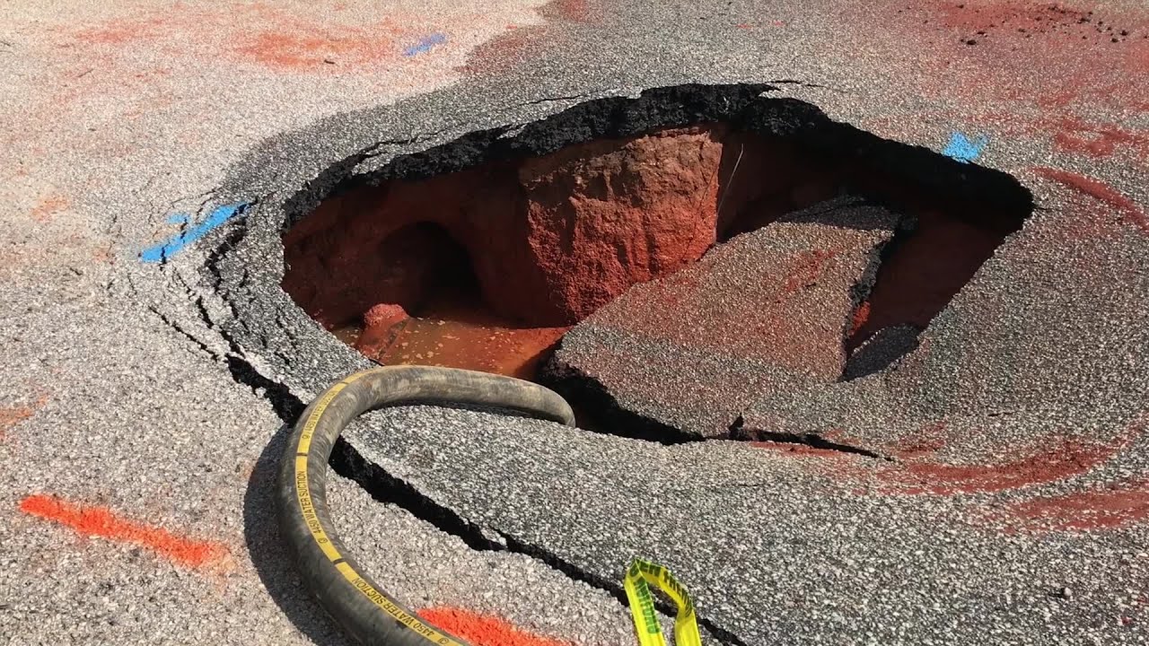 Greer water main break - YouTube