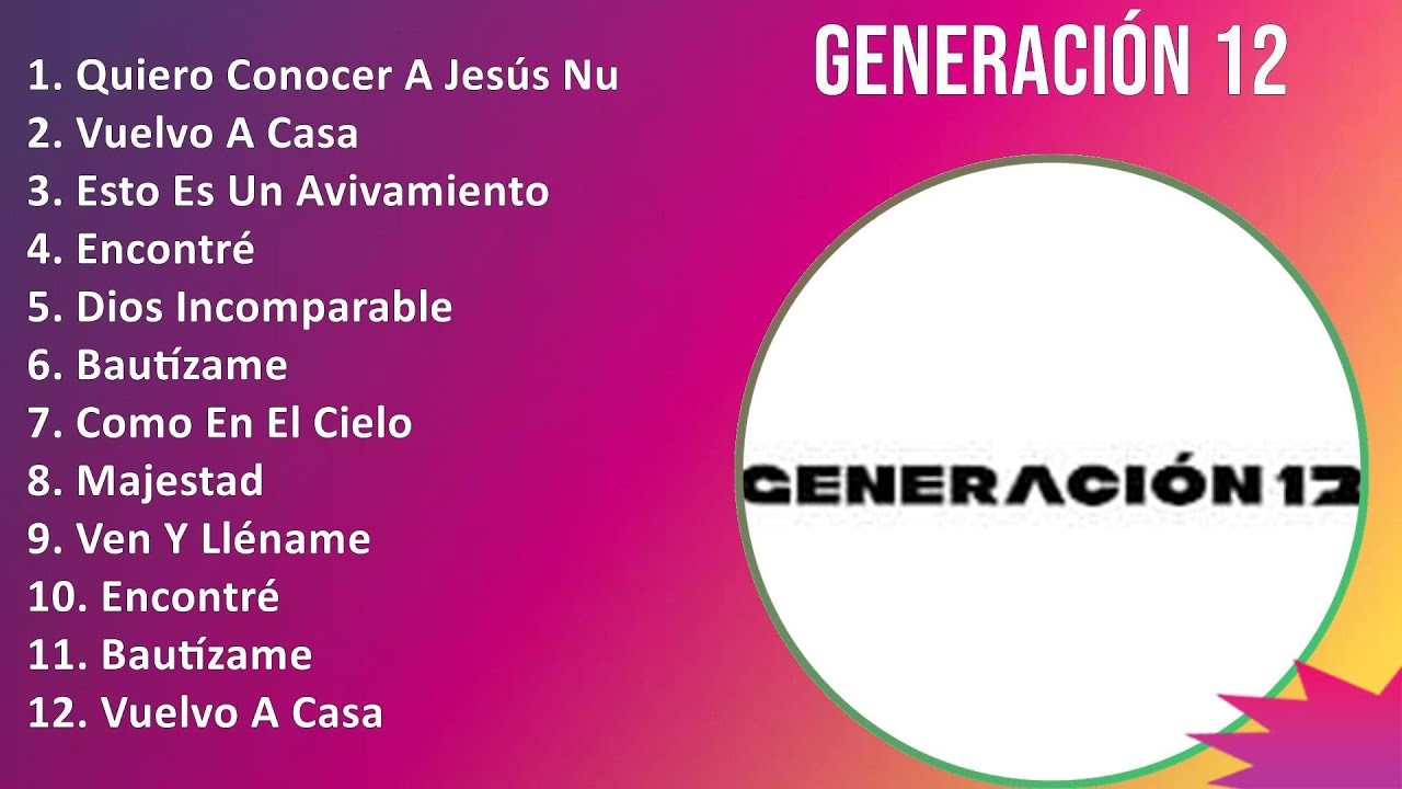 Generación 12 2024 MIX Nuevas Canciones - Quiero Conocer A Jesús ...