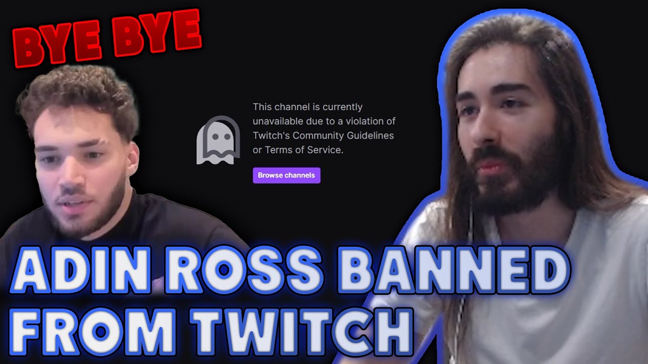 Adin Ross Banned from Twitch | MoistCr1tikal - YouTube