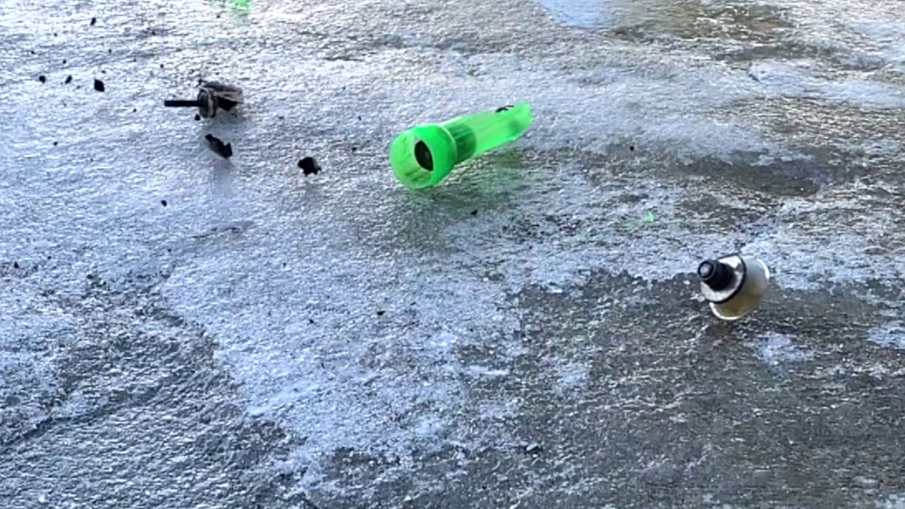 Drop on ice - old flashlight vs XTorch - YouTube