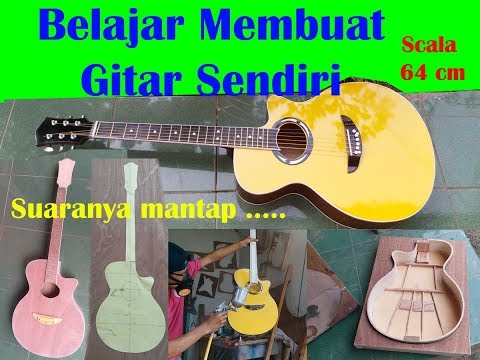 Suaranya mantap..... PROSES PEMBUATAN GITAR AKUSTIK BAHAN TRIPLEK/ BUILDING GUITARA PLYWOOD SIMPLE